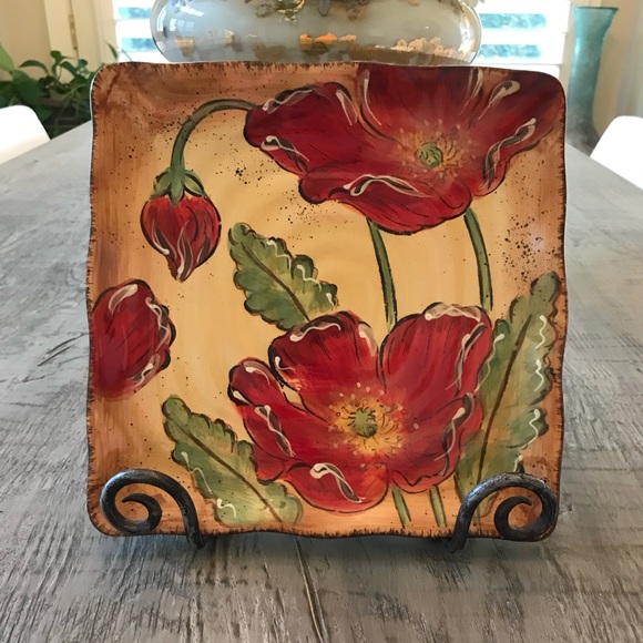 Maxcera | Kitchen | Maxcera Poppy Splatter Plate | Poshmark